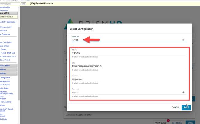 PrismHR Integration Setup