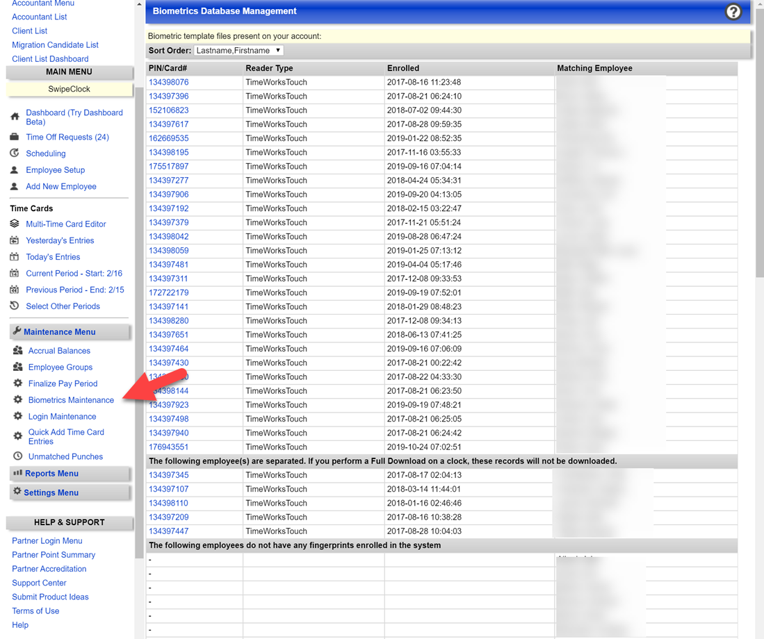 TimeWorksPlus Usasge Glossary