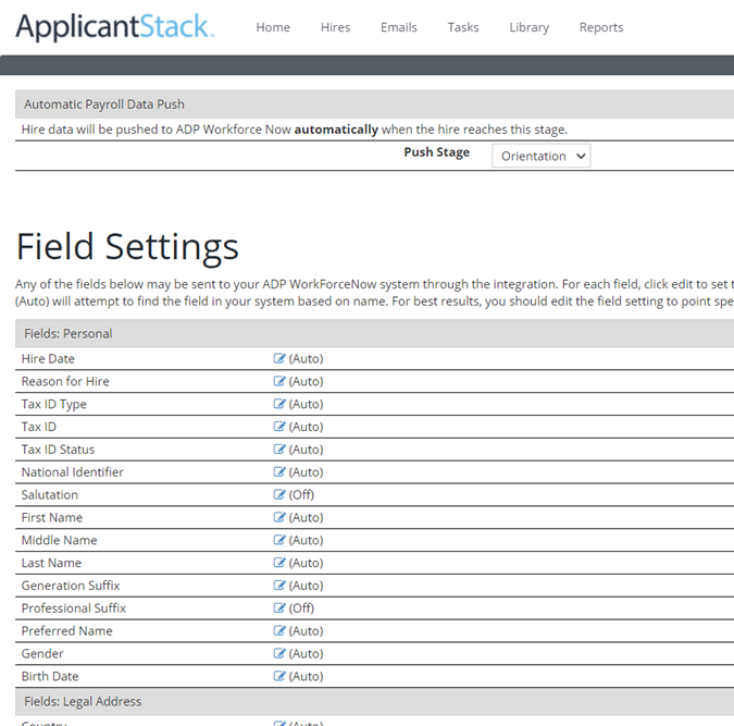 Setting Up the ADP Payroll Integration with ApplicantStack Onboard
