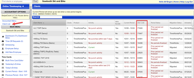Find Your Client's Site ID