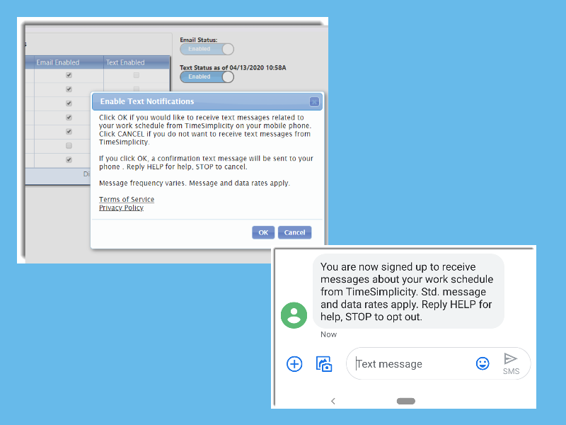 Restart Text Notifications for Scheduling