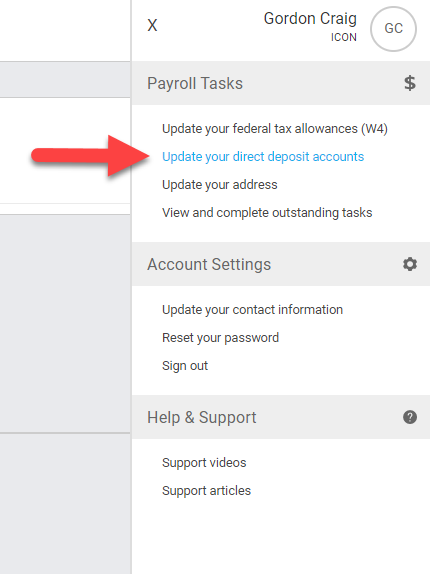 Update Your Direct Deposit Info