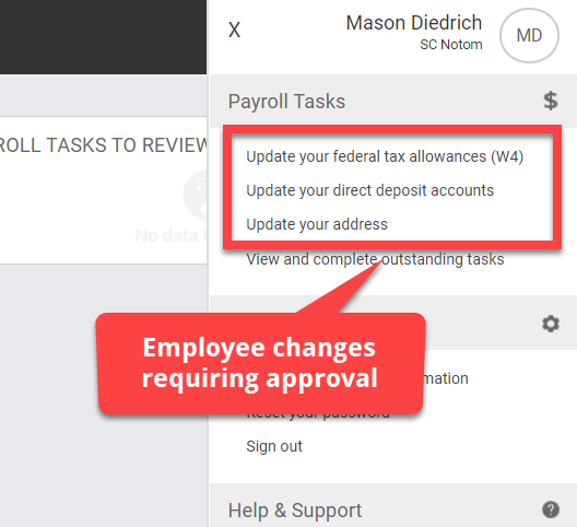Approve Employee Self-Service Updates