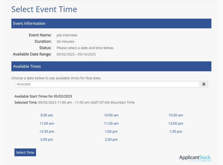 Event Scheduling