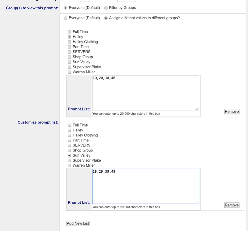 WFH - Labor Clock Prompts