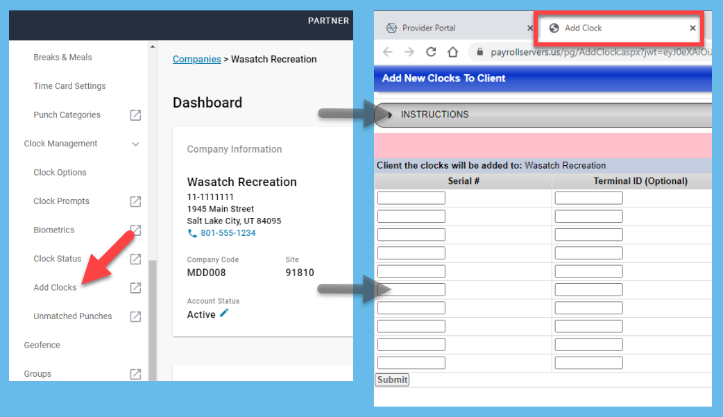 Add a Basic Clock (WorkforceHub)