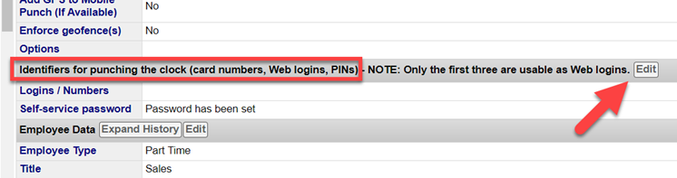 Add a Clock Number to Employee Setup