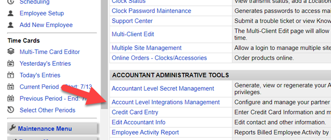 PrismHR Provider-Level Integration Setup