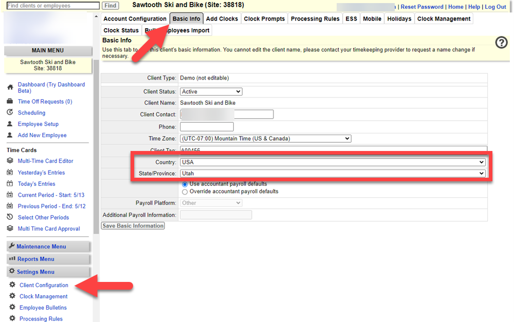 Set a Company's State