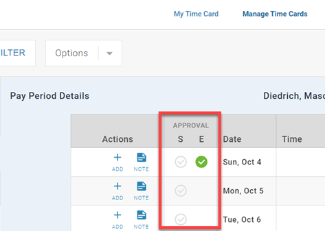 Time Card Approval Setup