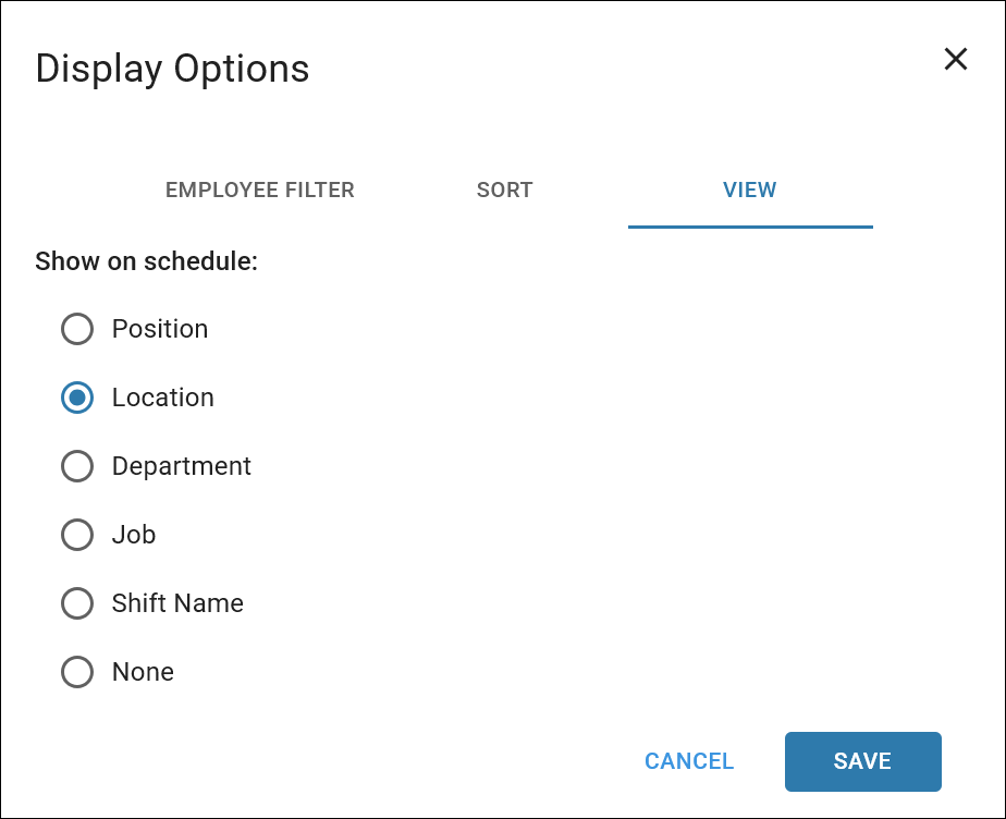 Filter, Sort, and Group Schedules