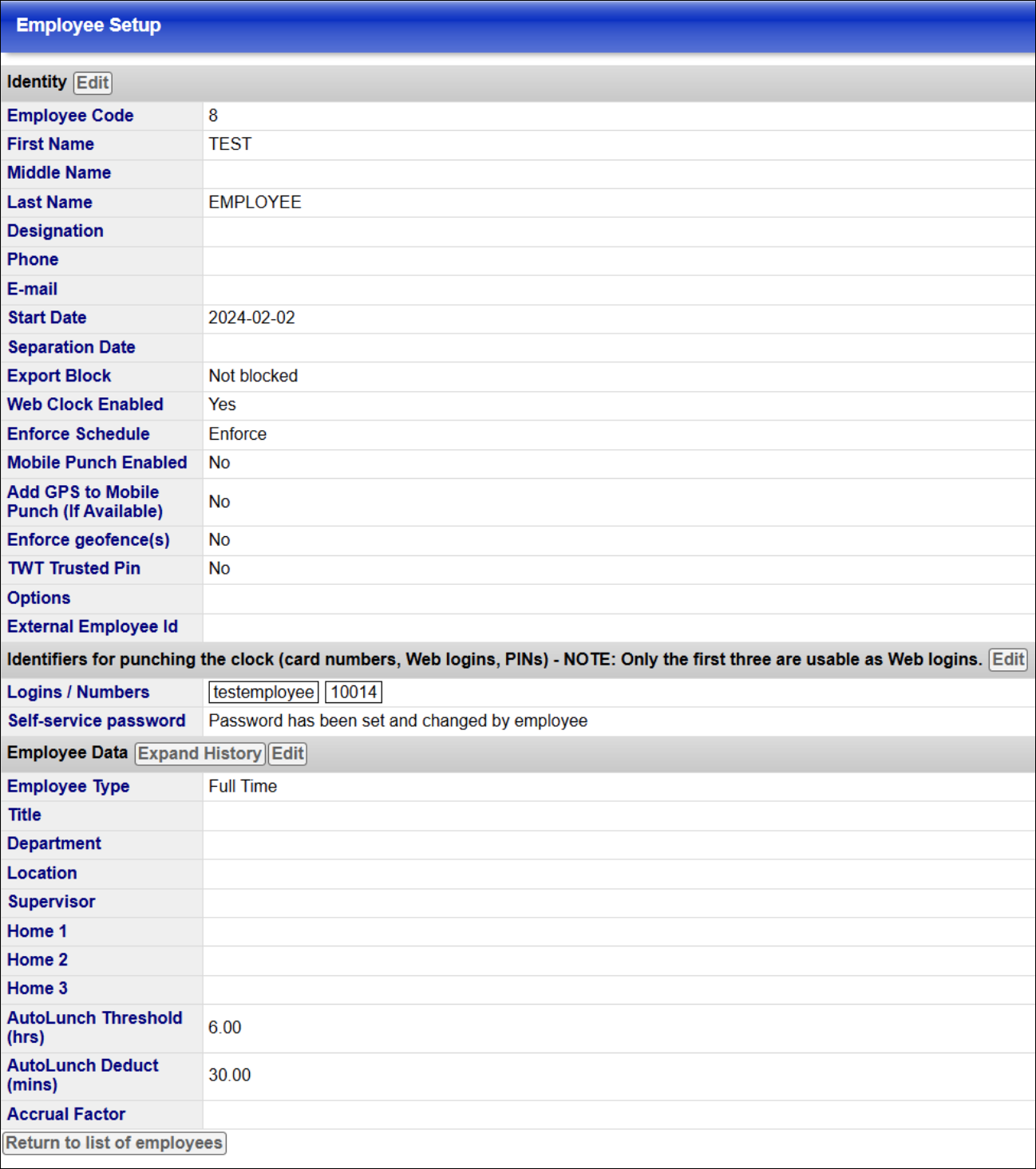 Add Auto Lunch Deduction
